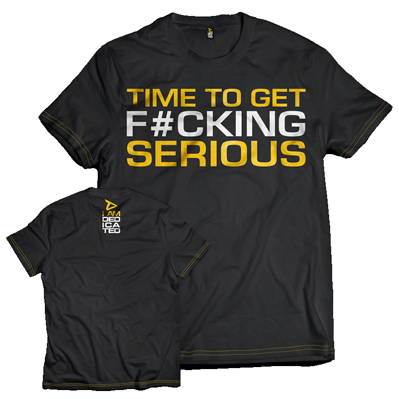 Premium T-Shirt 'Time To Get Serious' by Dedicated Nutrition | 100% ...
